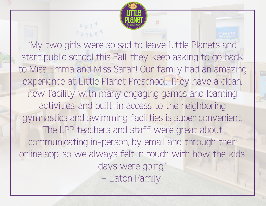 Testimonials - LITTLE PLANET PRESCHOOL